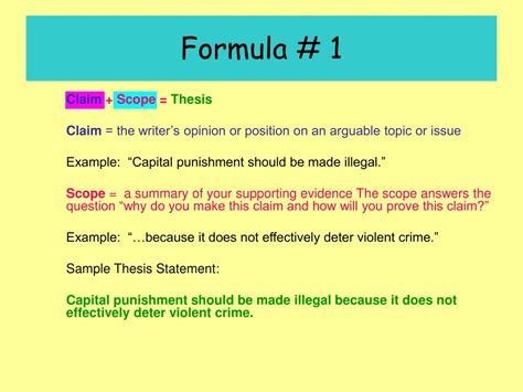 PPT Writing A Thesis Statement PowerPoint Presentation Free Download