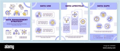 Data Management Strategy Purple Brochure Template Stock Vector Image And Art Alamy