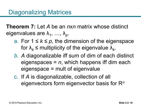 Lecture 11 Diagonalization And Complex Eigenvalues 5 3 And 5 5 Pptx