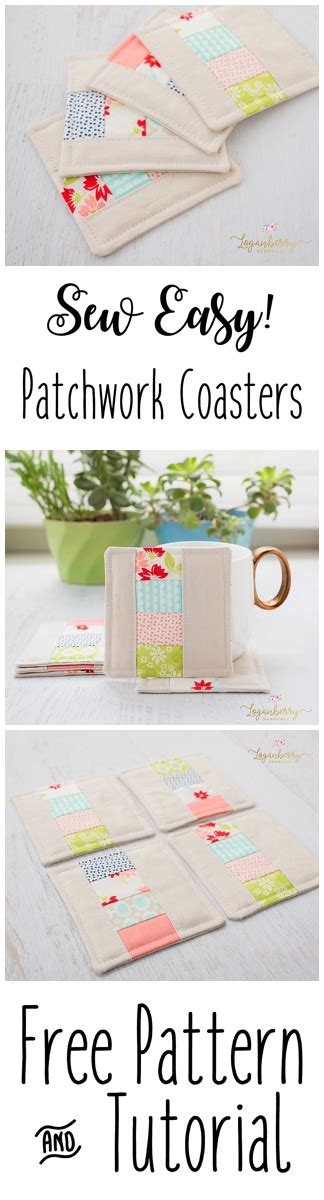 Patchwork Coasters Sewing Tutorial Loganberry Handmade