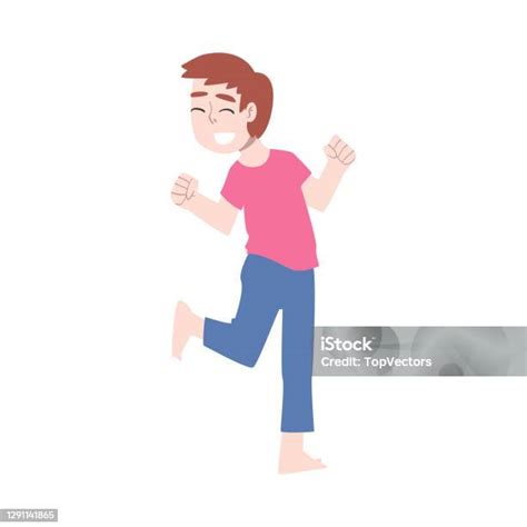 Garçon Coquin Heureux Mignon Ayant Lillustration De Vecteur De Modèle