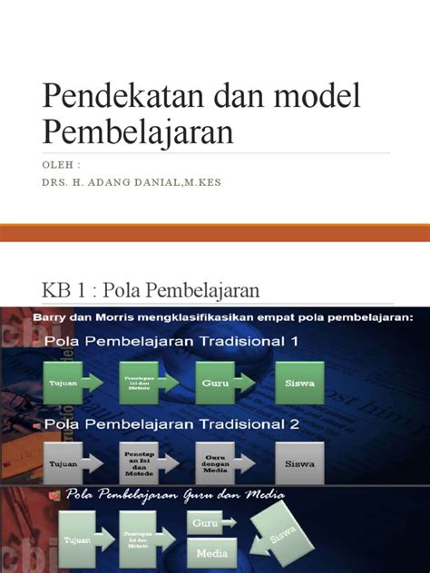 pert 8 pendekatan dan model pembelajaran pdf