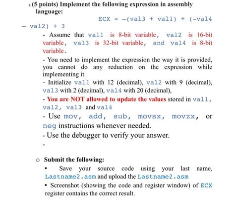 solved 2 5 points implement the following expression in