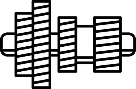 Premium Vector Gear Systemsolid Outline Vector Illustration