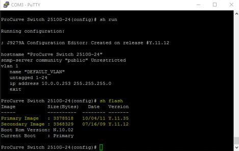 HP Aruba 2530 Network Switch VLAN Configuration Code Exploit Cyber Security