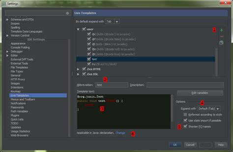 Java In Intellij How Do I Create A Live Template That Adds Import