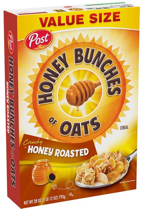 Post Honey Bunches Of Oat Crunchy Honey Roasted Cereal 28 Ounce 12