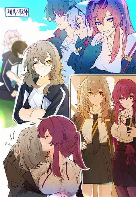 Trailblazer Stelle Kafka March 7th Silver Wolf And 2 More Honkai And 1 More Drawn By