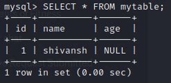 MySQL In Kali Linux Command Line GeeksforGeeks