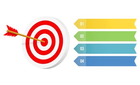 Target Or Goals Infographic With Circle Board And Arrow Vector Goals