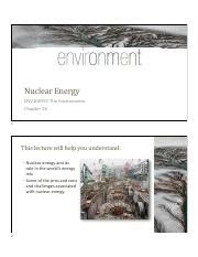 Nuclear Energy NOTES Pdf Nuclear Energy ENV Y Y The Environment Chapter This