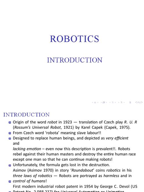 Robotics Lecture 1 Pdf
