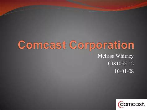 PPT Comcast Corporation PowerPoint Presentation Free Download ID