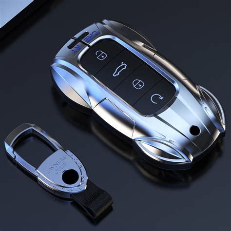 아연 합금 자동차 원격 키 케이스 커버 Chery Tiggo 7 Tiggo 8 Pro Tiggo 8 Plus Arrizo 5 Plus 4 버튼 스마트 키 보호기 쉘