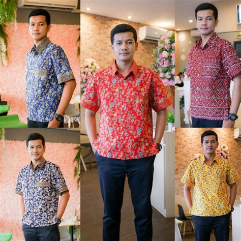 เสื้อเชิ้ตชายลายปาเต๊ะ ผ้าคอตตอลแท้ใส่สบายไม่ร้อน ไม่บางไม่หนา ใส่ลายเดียวกับแฟนสวยมากค่าใส่