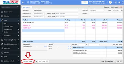 How To Create Sale Order In Marg Books