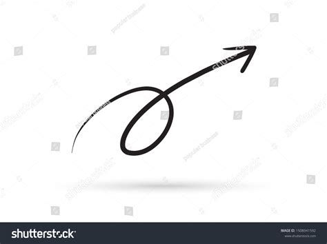 Curve Arrow Draw Doodle Brush Sketch Stock Illustration 1508941592 Shutterstock