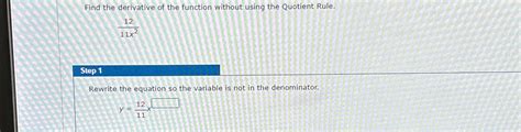 Solved Find The Derivative Of The Function Without Using The