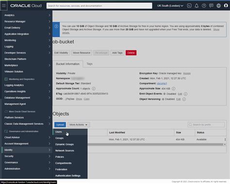 Oracle Cloud Infrastructure Oci Create An Object Storage Bucket