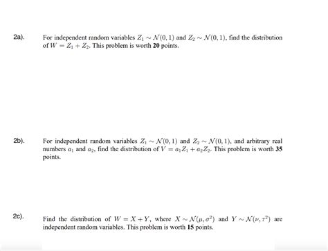 solved for independent random variables z1∼n 0 1 and