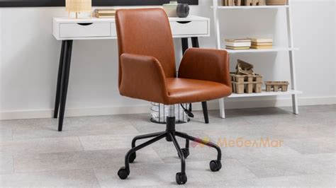 Бюро Хироу с офис стол Ная кафяв дъб вотан с черно шагре ️ ТОП Цена — МебелМаг