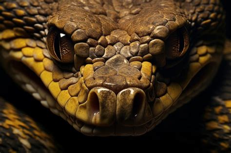 Premium Ai Image Python Portrait Capturing The Serpent39s Beauty