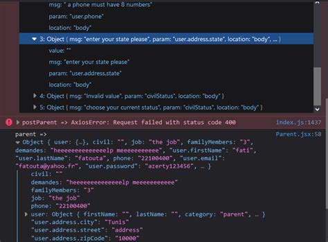 Nodejs 400 Bad Request When Register Client Stack Overflow