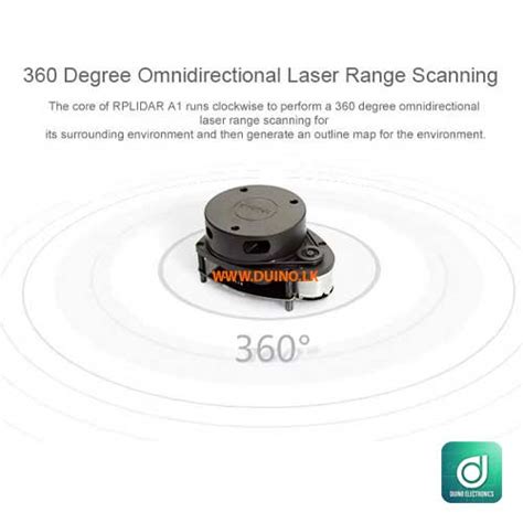 Rplidar A1 A1m8 Lidar Sensor 360 Degree Omnidirectional 2d Laser Range