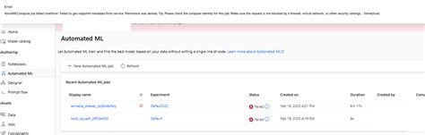 Azure Machine Learning Automl Training Job Failed Stack Overflow