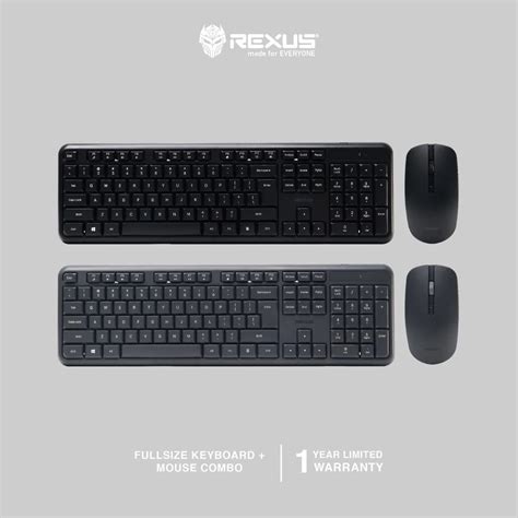 Jual Rexus Wireless Office Keyboard Mouse Combo Km12 Silent Keyboard Mouse Kantor Km 12
