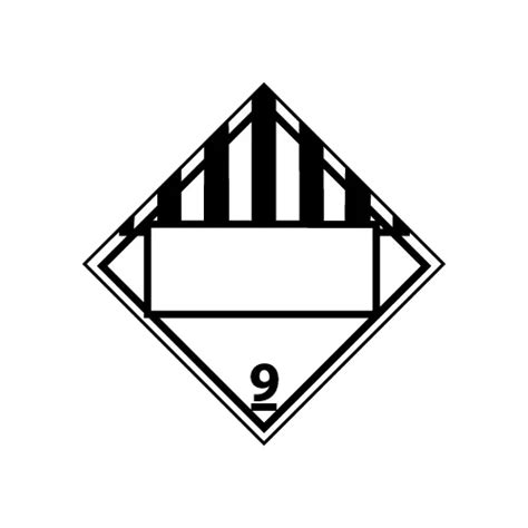 Nmc™ Dot Class 9 Blank Placard Sign Rigid Plastic