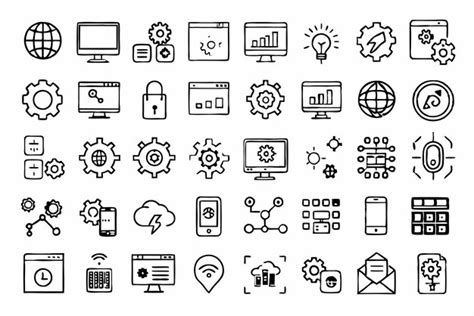 Ui It Technology Icon Collection Vector Illustration Premium Vector