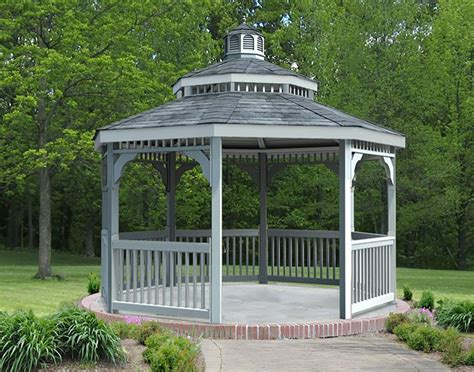 Vinyl Wwood Inserts Double Roof Octagon Gazebos Gazebos By Style