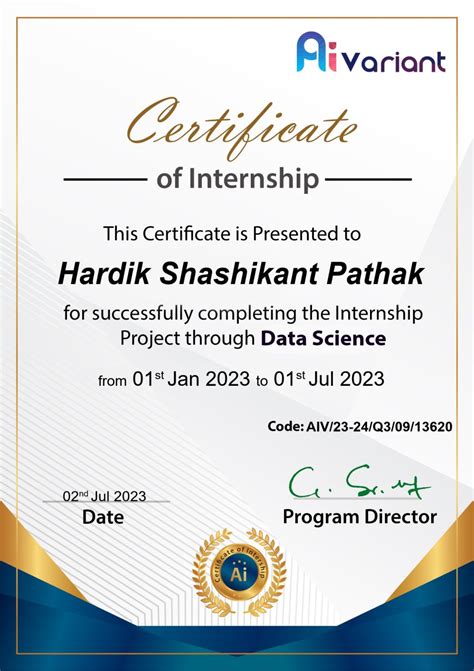 Hardik Pathak On Linkedin Datascience Machinelearning Internshipcomplete