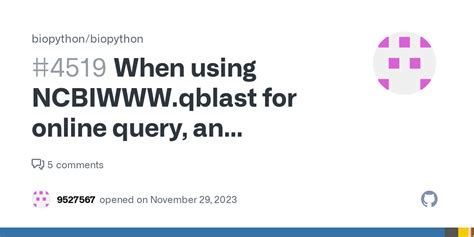 When Using Ncbiqblast For Online Query An Exception Occurred When Setting Servicepsi