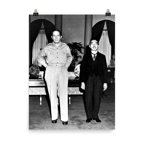 Emperor Hirohito And General Macarthur Poster Print Etsy