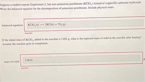 Solved Suppose A Student Repeats Experiment 2 ﻿but Uses