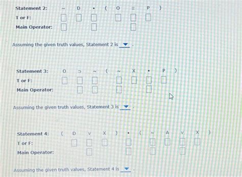 assuming the given truth values statement 2 is