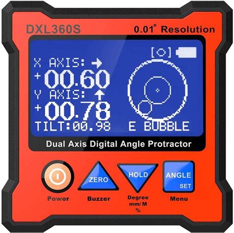 Digital Protractor Dxl360s Gyro Gravity 2 In 1 Digital Lcd Protractor