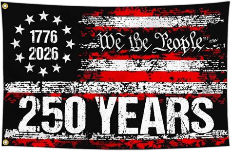 Vesnote 250 Anniversary Usa Flag 250 Year American