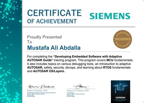 mustafa ali on linkedin siemens autosar embeddedsystems rtos osek 58 comments