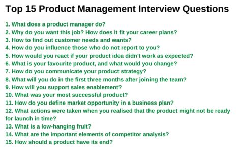 Top Product Management Interview Questions In