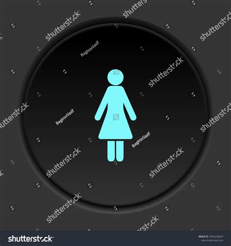 Round Button Icon Woman Button Banner Stock Vector Royalty Free 1845228694 Shutterstock