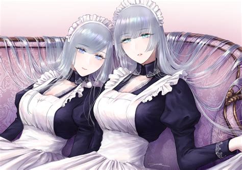 filha on twitter 銀髪メイド