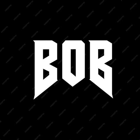 기술 회사 Bob의 글자 로고 디자인 검은색과 색 색상 조합 Bob 로고 Bob 터 Bob 디자인 Bob 아이콘 Bob 알파 Bob 타이포그래피 로고 디자인 프리미엄 벡터