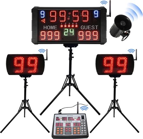 Yz Led Digital Scoreboard With Remote Portable Basketball Scoreboardandtimers With Buzzer And 2