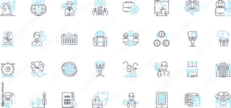 Online Nerk Linear Icons Set Connectivity Virtual Internet Accessible Globalization