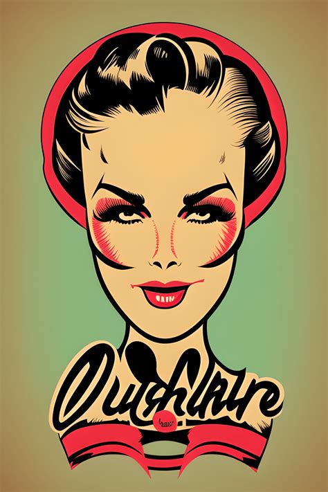 Retro Vintage Pin Up Art By Butcher Billy · Creative Fabrica