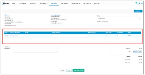 Create A New Invoice IndusTrack Support