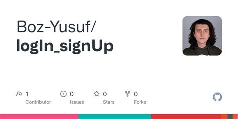 GitHub Boz Yusuf LogIn SignUp